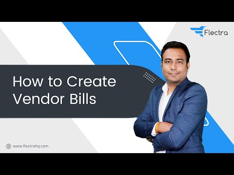 How to Create Vendor Bills | Flectra Accounting