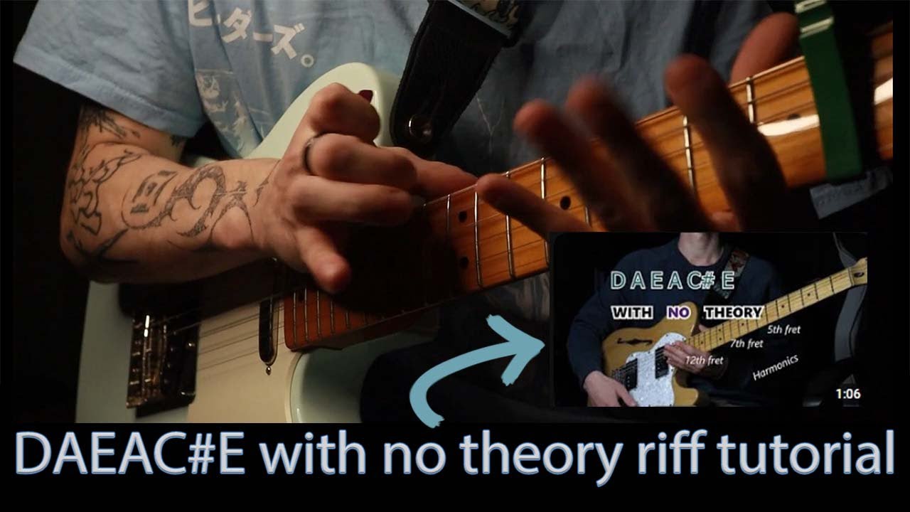 DAEAC#E with no theory riff tutorial