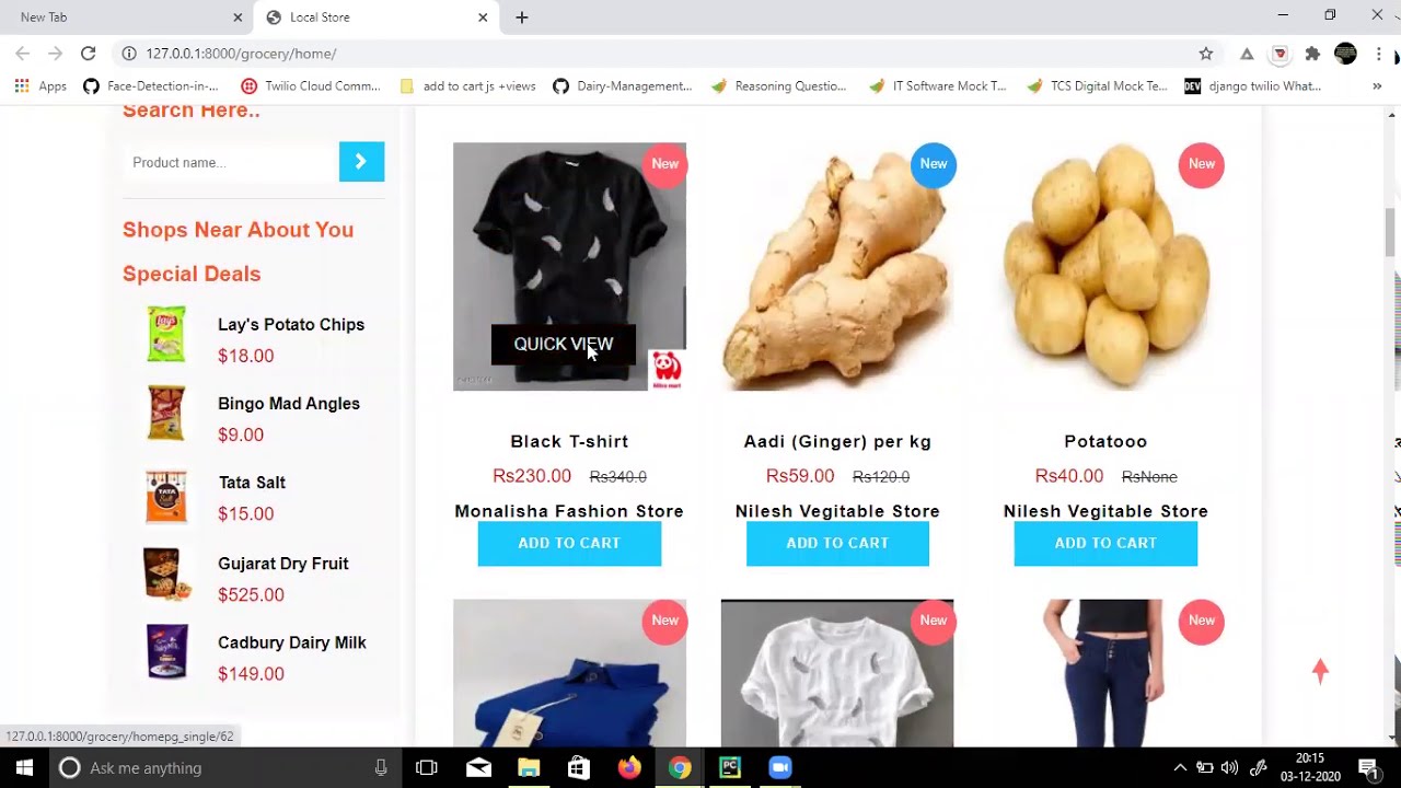 Python project for E-commerce Shopping Website | Python | Django | PostgreSQL| Bootstrap