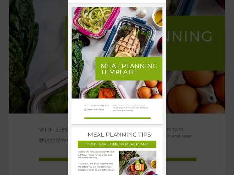 Free Meal Planning Template to make healthy weekday meals a breeze. #mealplanning