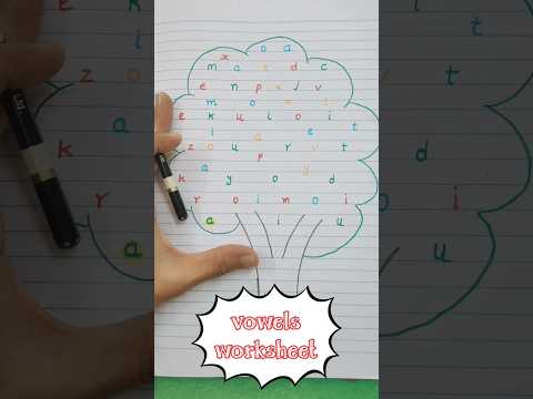vowels worksheet | shorts video | study | vowels or consonants | #youtubeshorts #shorts #workout