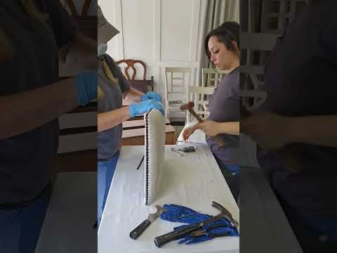 How To Update Upholstery- Tack Strip linked in my Amazon #flip #furniture #painting #antique #diy