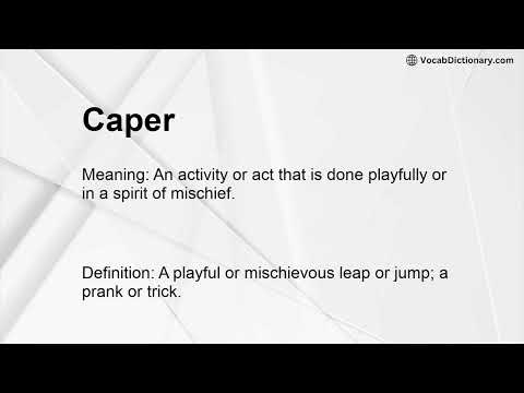 Caper Meaning