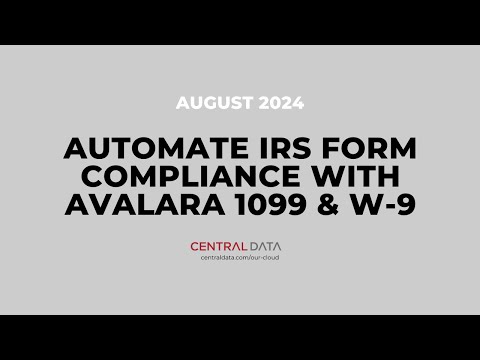 Automate IRS form compliance with Avalara 1099 & W-9