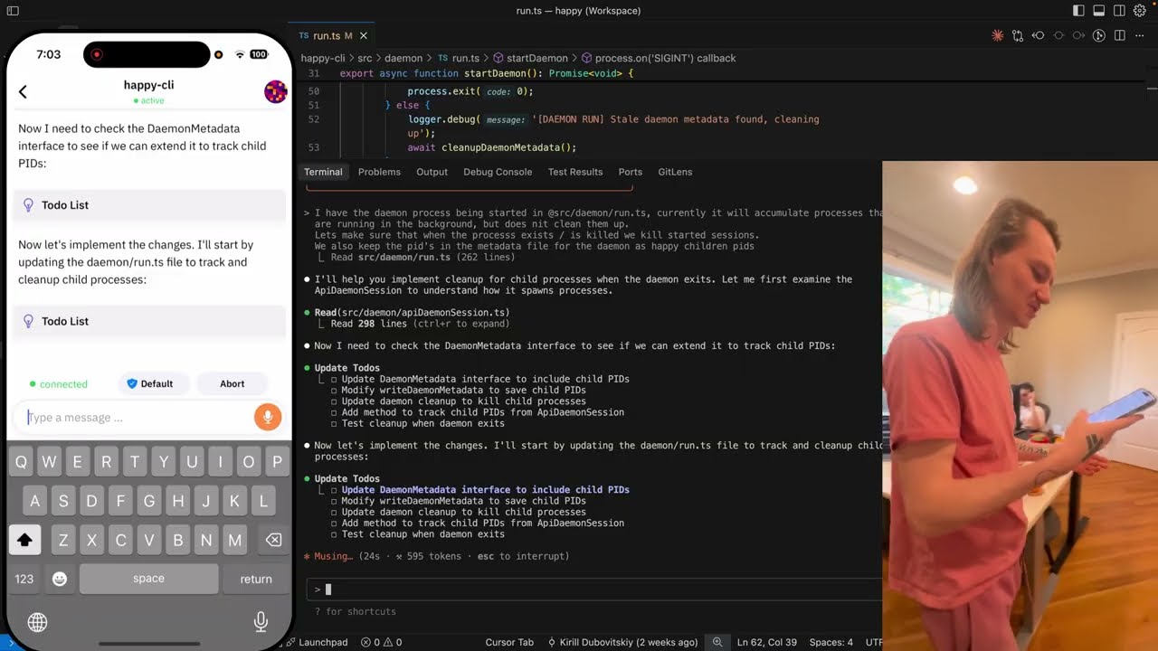Happy - Claude Code Mobile Client - Demo