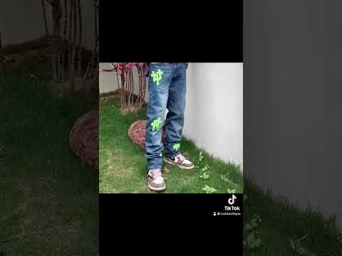 Chrome Hearts Green Cross Patch Jeans