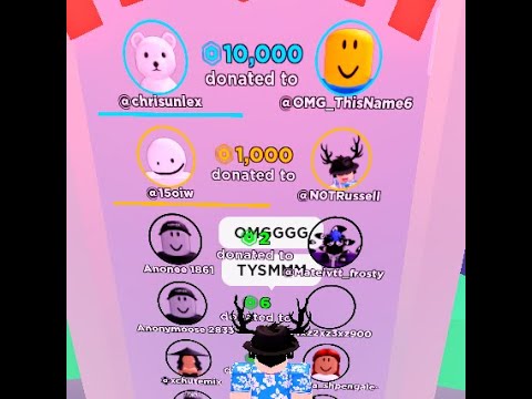 1M Donated Guy Gave me 1K Robux in pls donate #shorts