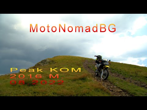 Suzuki DR650RSE attacks Peak Kom 2016m followed by a drone - Skydio2, Bulgaria, 08.2022