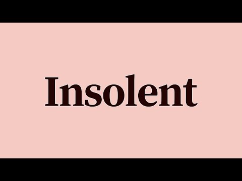 Insolent Meaning and Definition