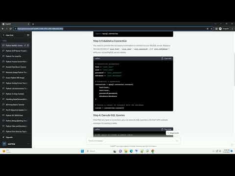 Python 3 6 connect to MySQL