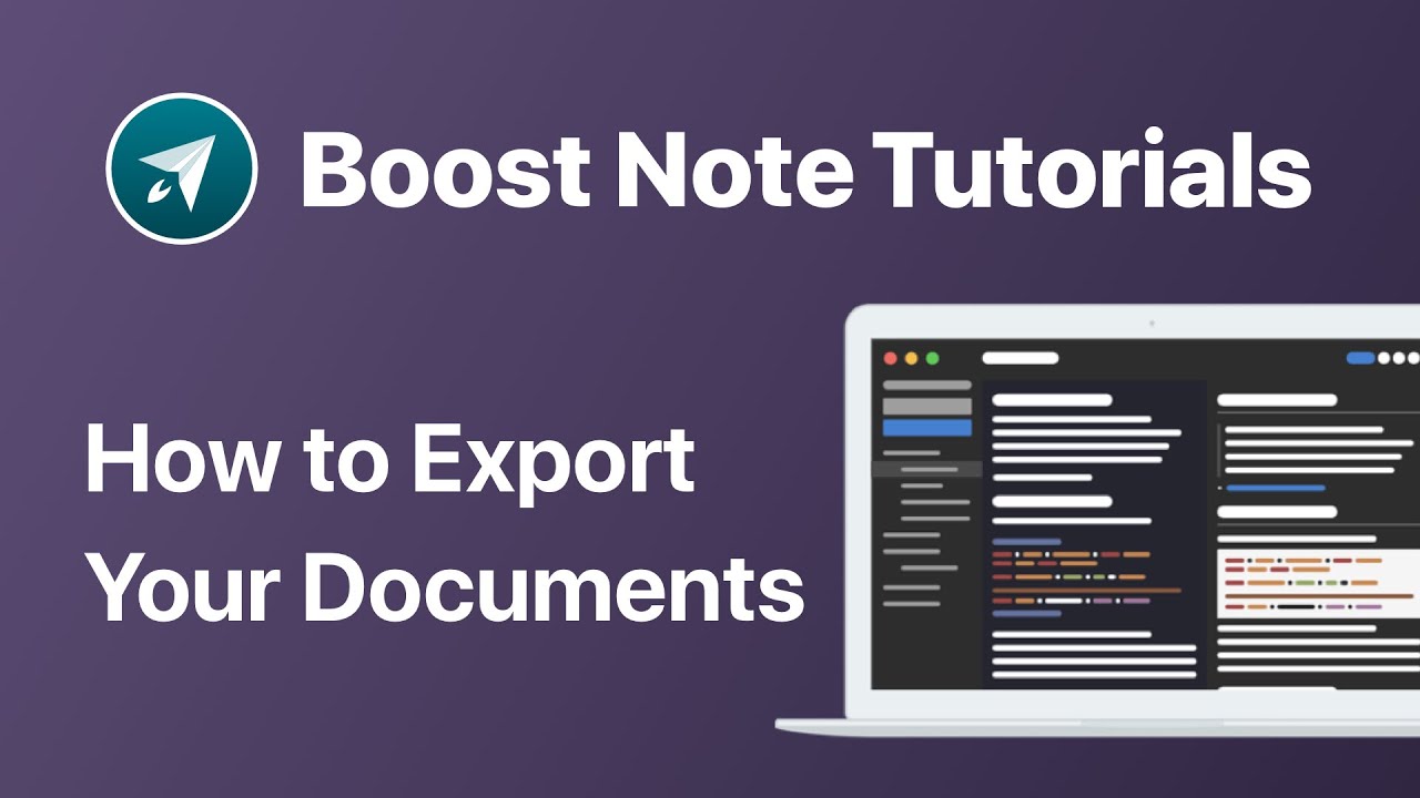 How to Export Your Documents | Boost Note Official