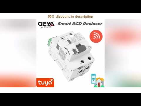 Latest Products You Must Know! GEYA GRD9L-W Tuya Smart Home Wifi Control RCCB RCD Recloser Diffe