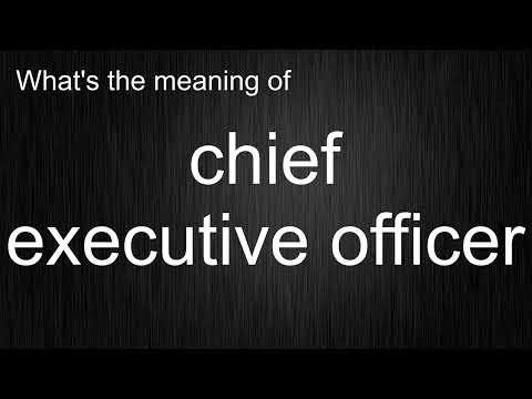 What's the meaning of "chief executive officer", How to pronounce chief executive officer?