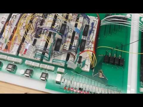 TTL Breadboard CPU Computing Square Numbers