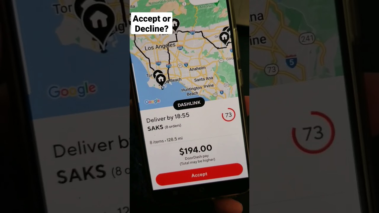Accept or Decline? #doordash #shorts #food #ubereats #fooddelivery