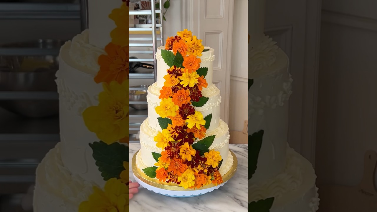 Making a Wedding Cake part 2 | building and decorating the cake