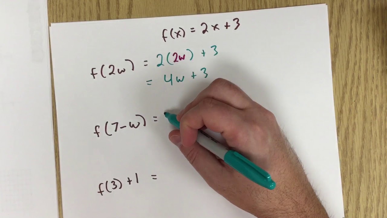 Function and function notation part 4/6