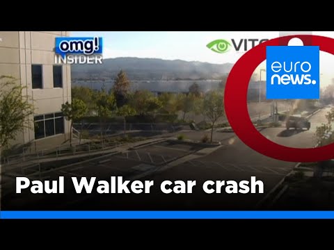 Moment of Paul Walker car crash caught on nearby security cam | euronews 🇬🇧