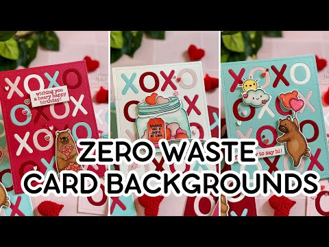ZERO Waste Card Backgrounds FIVE Cards! (Mama Elephant November 2023 Release)