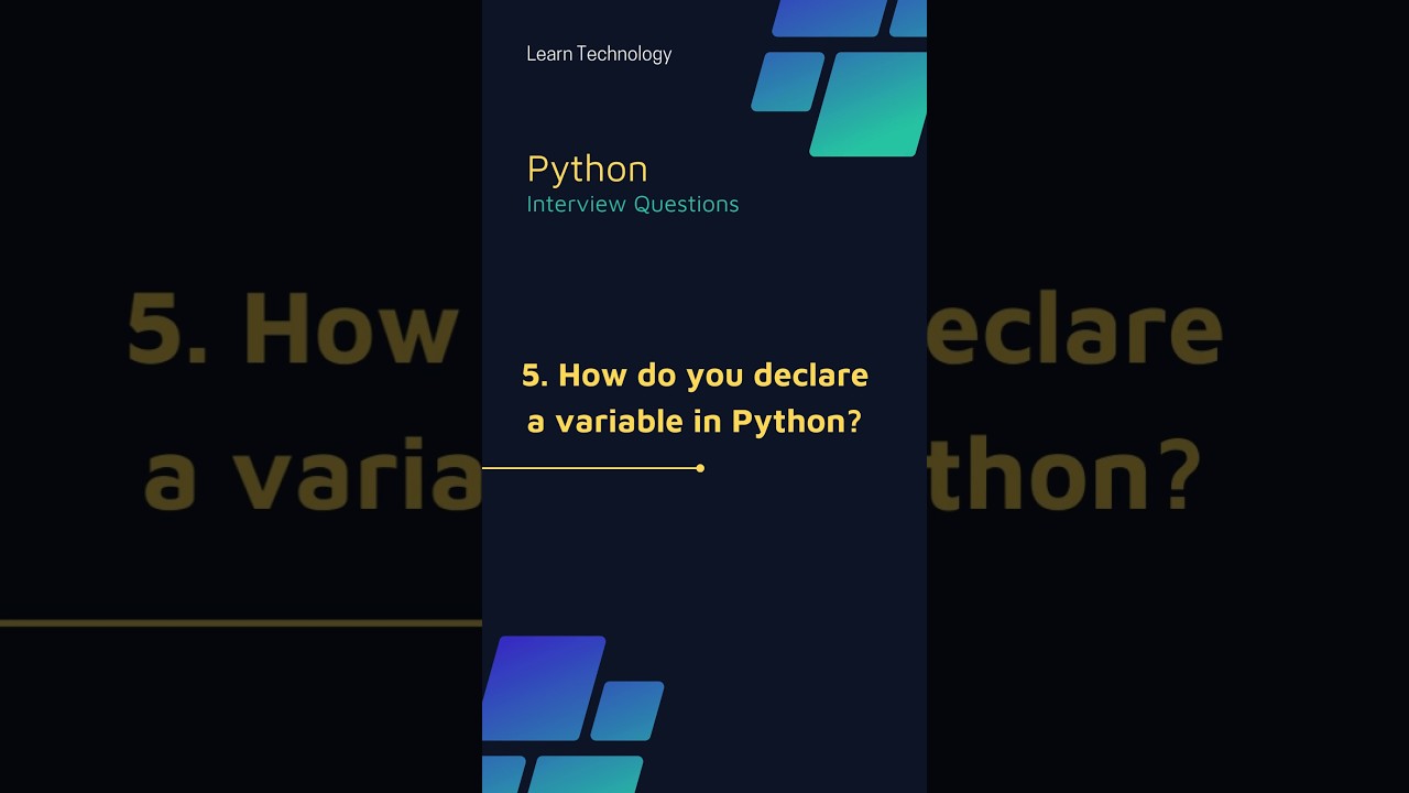 Variables declaration in Python | Most asked Python interview question | #variables #python #intervi