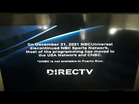 DirecTV NBC Sports Network Shutdown Message #2 January 10,2022