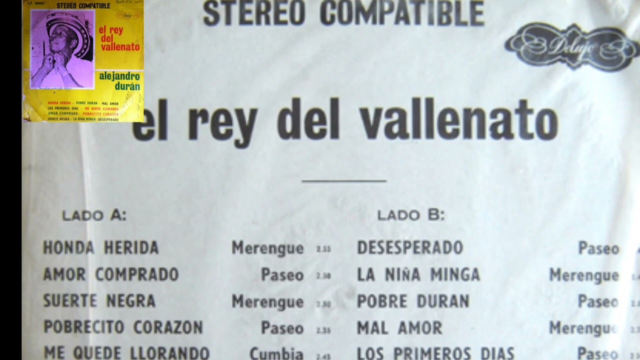 ALEJO DURAN 1965-1 EL REY DEL VALLENATO (ALBUM COMPLETO)