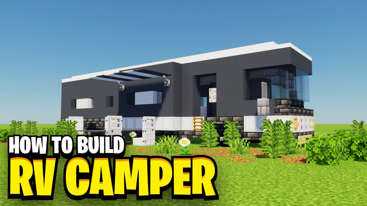 How To Build A Rv Camper In Minecraft Build Tutorial Minecraft