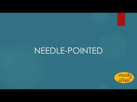 Needle pointed Meaning