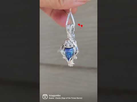 Lightening Ridge Australian Opal in Sterling and Fine silver wire wrap pendant