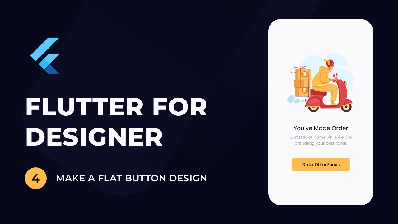 Make a Flat Button | Flutter For Designer Tutorial
