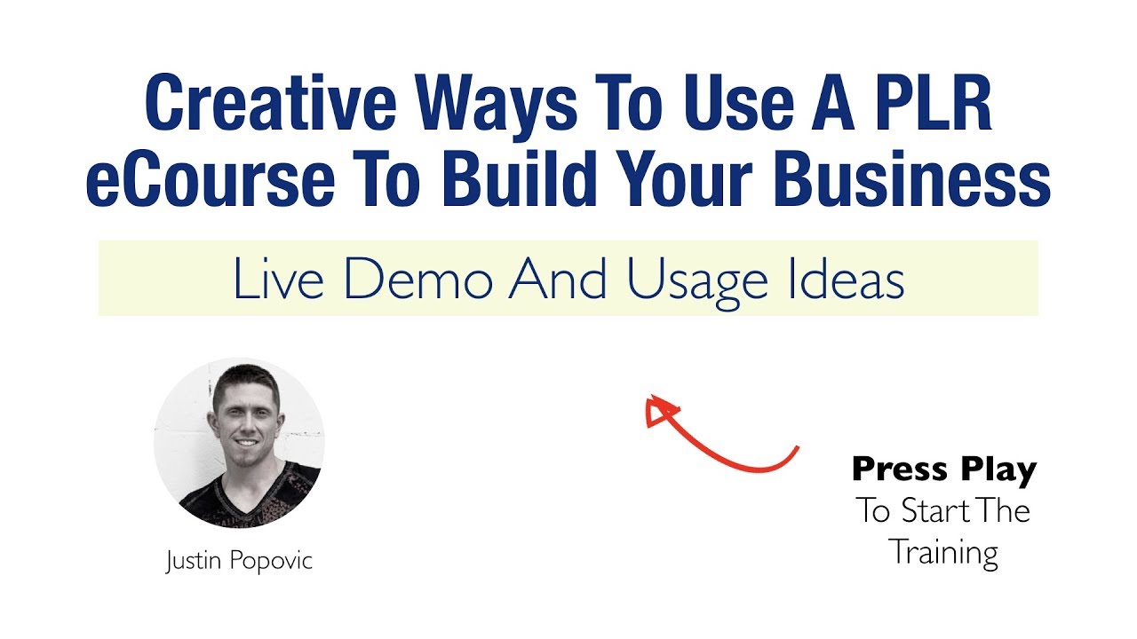 Creative Ways To Use A PLR eCourse To Build Your Business (demo and examples)