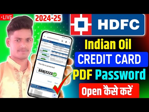 HDFC Credit Card Statement Pdf Password | How To Open Hdfc Credit Card Statement Pdf Password