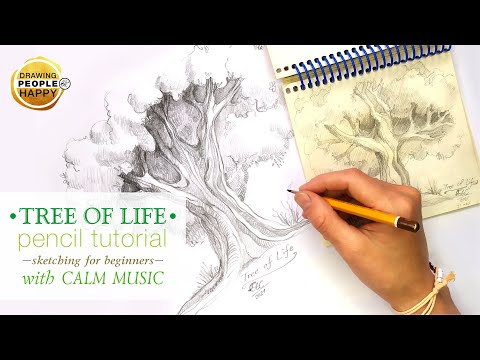 TREE OF LIFE - How To Draw Tree - Easy Sketching For Beginners by Pencil, Drawing Tutorial