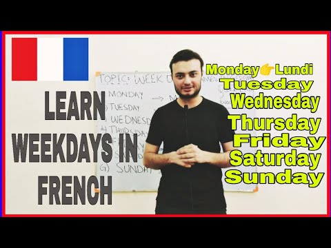Learn WEEKDAYS in French | En semaine en Français et Anglais | #french #weekend #holidays#france