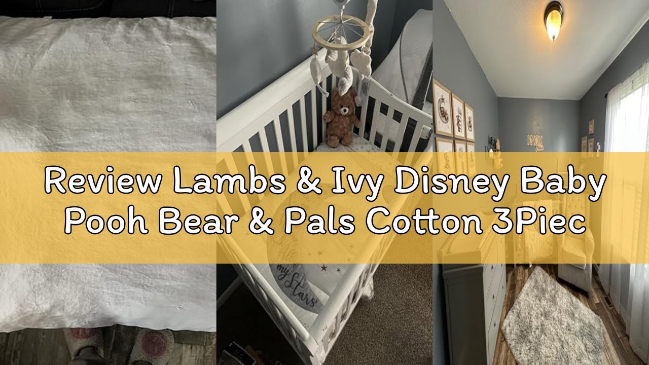 Review Lambs & Ivy Disney Baby Pooh Bear & Pals Cotton 3Piece Nursery Crib Bedding Set