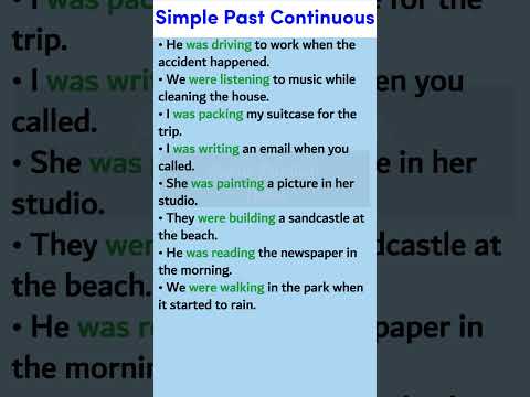 Simple Past Continuous| English Speaking Practice | Learn English #english