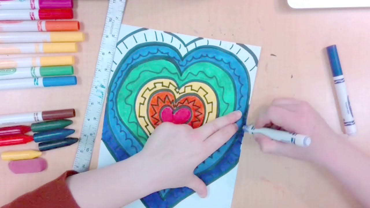 Kandinsky Line Hearts