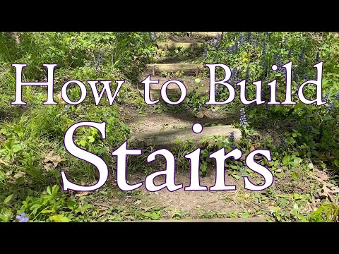How to Build Rustic Garden Stairs ⚒
