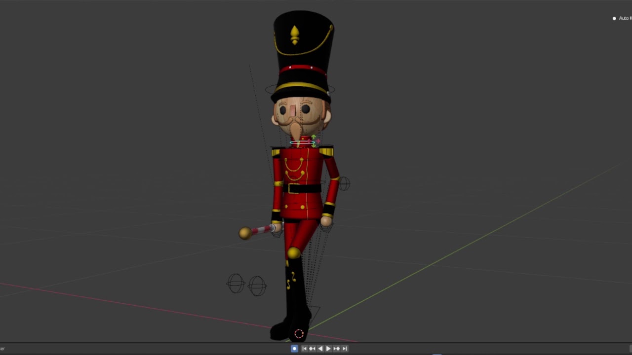 Nutcracker 3D Model Rig Preview