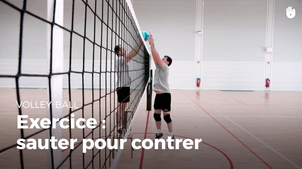 Exercice de contre : sauter pour contrer - Apprendre à jouer au volley ...