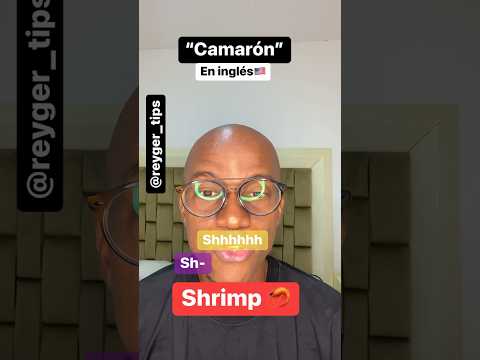 “Camarón” en inglés — pronuncia correctamente 🇺🇸✌️🦐 #inglês