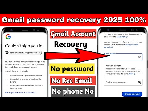 how to recover gmail password without recovery email and phone number | Gmail account recovery 2025