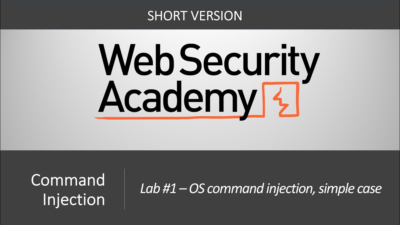 Command Injection - Lab #1 OS command injection, simple case | Short Version