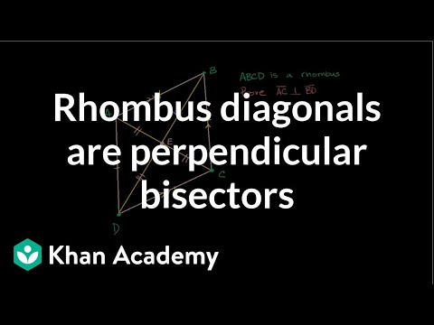 Theorem Diagonals of a Rhombus are Perpendicular to each other Video ...