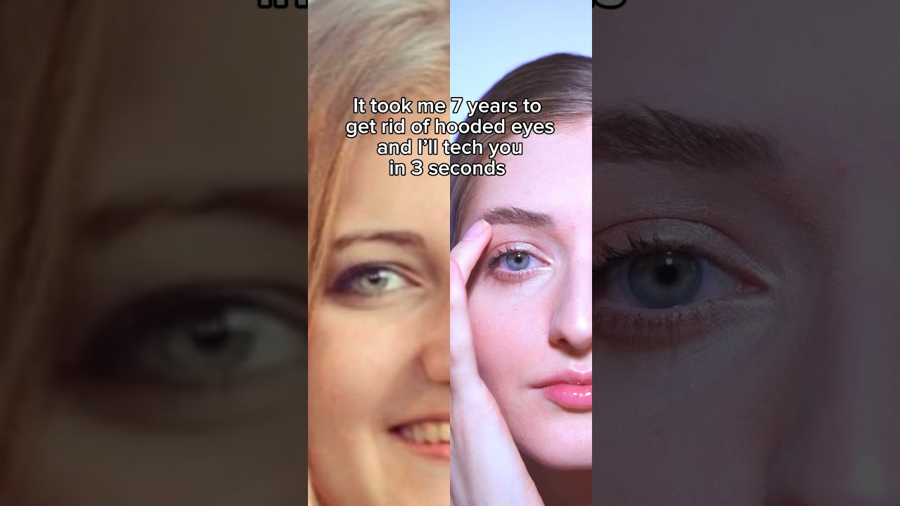 hooded eyes technique in 3 seconds #facemassage #faceyoga #facialyoga #facialfitness #faceexercises