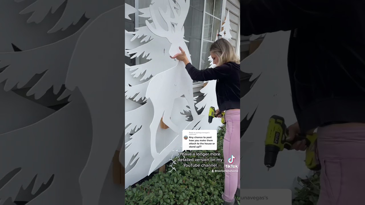 How to install my Christmas silhouettes on the house - more detailed video on my YouTube channel