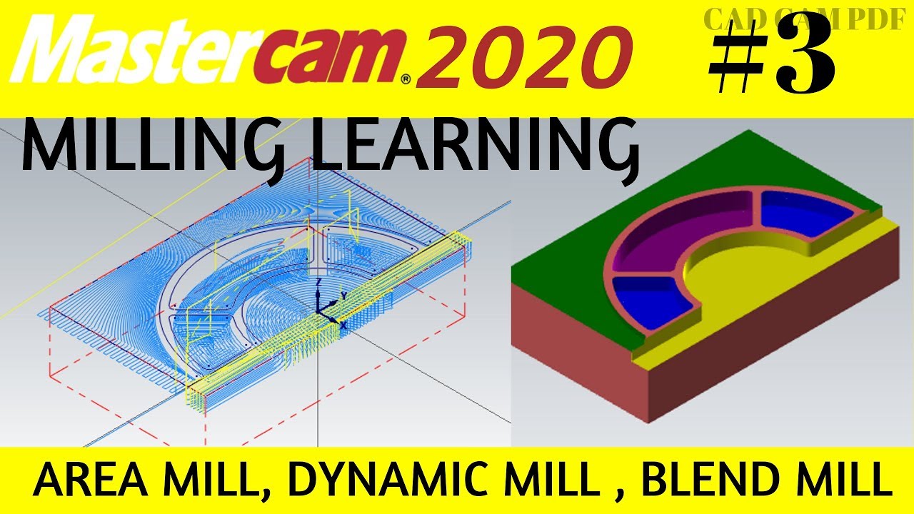 2D High Speed Milling Beginners Lesson #3 Mastercam Tutorial 2020