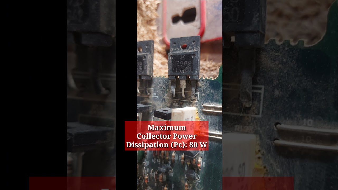 D998 transistor electrical features(خصوصیات )| npn | electronics|#shorts