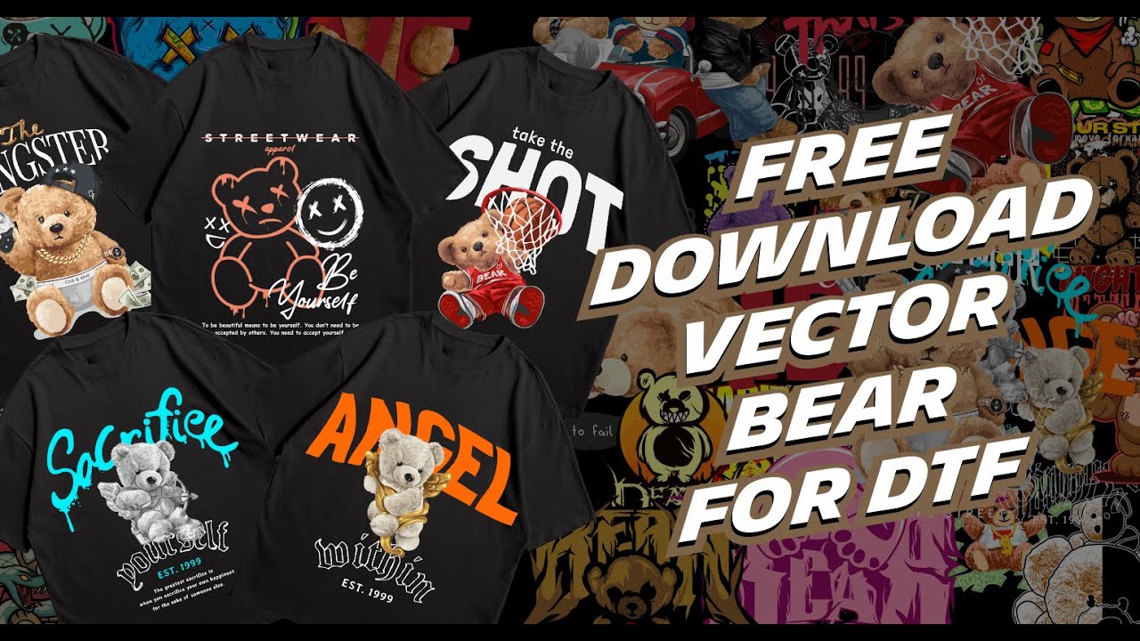 FREE DOWNLOAD VECTOR BEAR FOR DTF