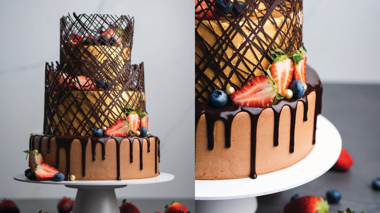 Easy and Elegant Chocolate Border Cake